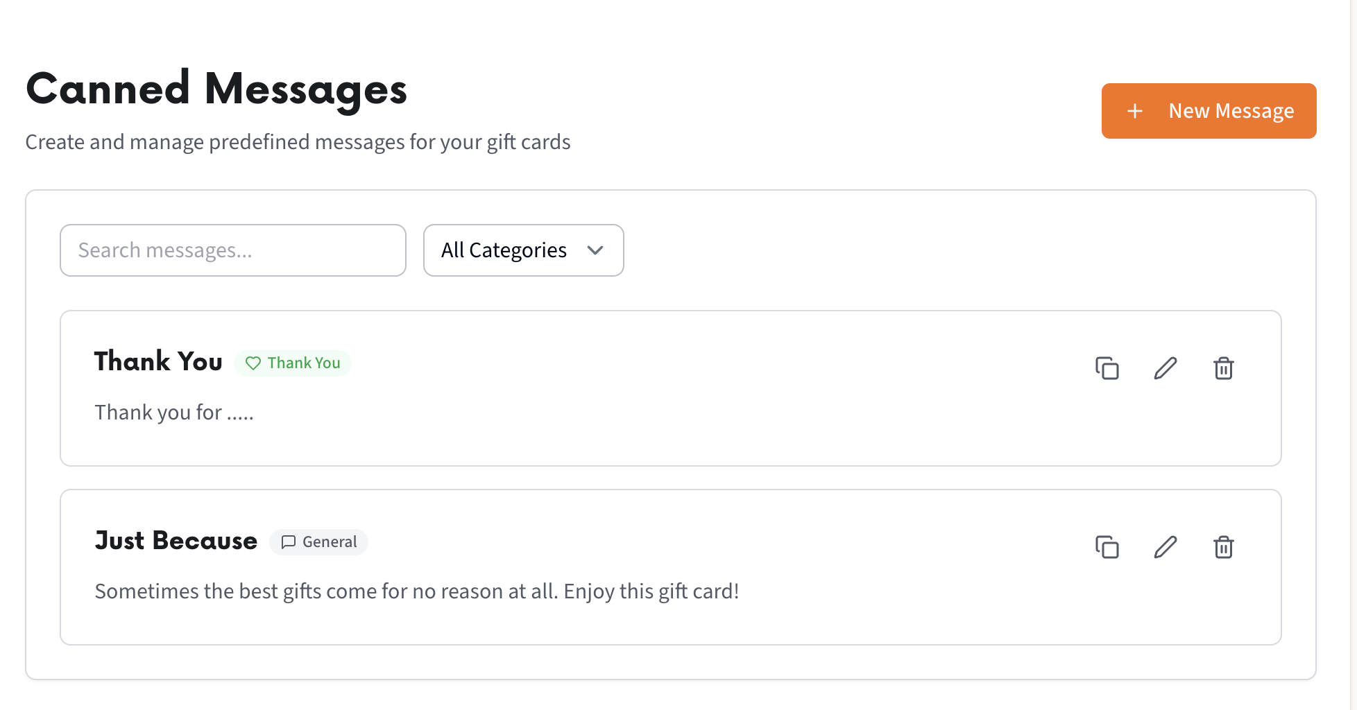How to Create and Use Canned Messages for Gifts – Yiftee Support Center