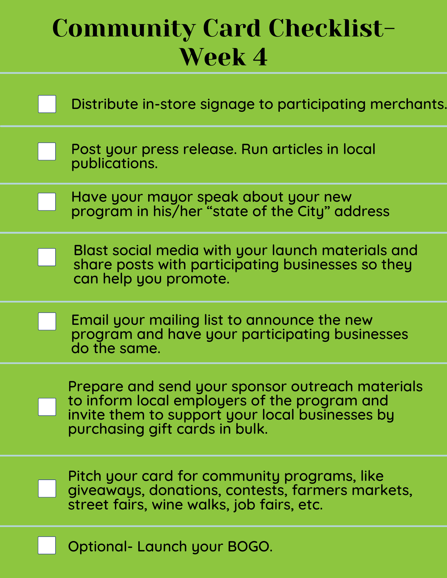 Community Card Launch- Week 4 – Yiftee Support Center